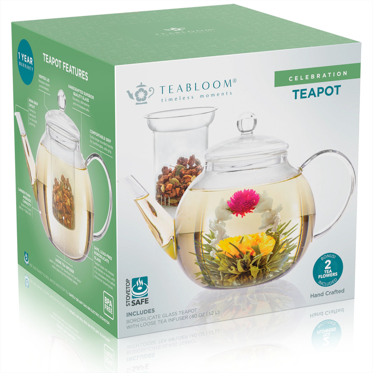 Teabloom - Teabloom Stovetop & Microwave Safe Glass Teapot – The ...