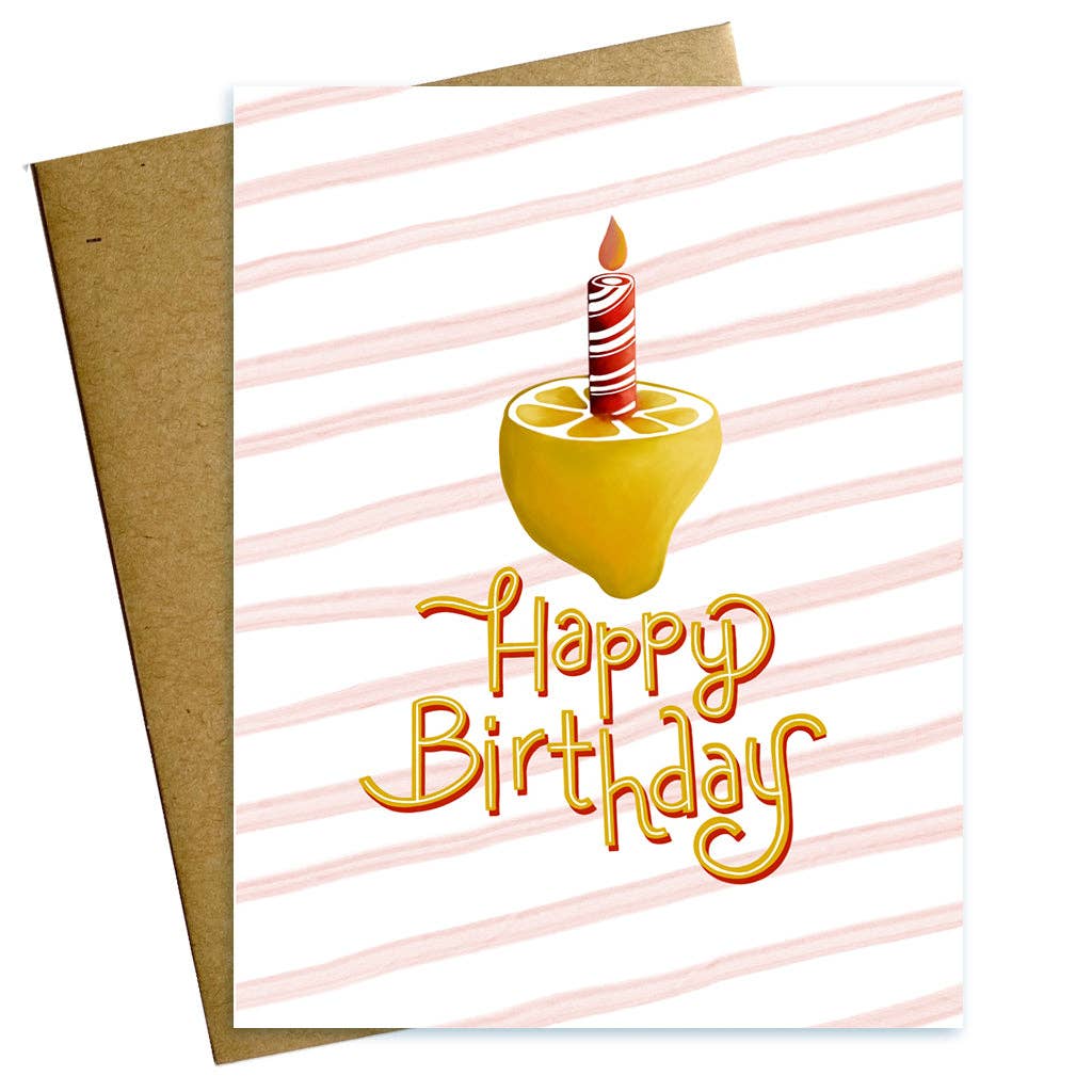 Maggie Moore Studio | Lemon Peppermint Stick Birthday Card – The Seasoned Olive